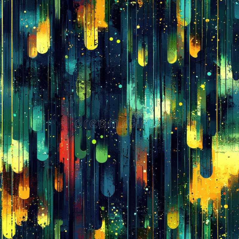 Abstract Colorful Background with Drips and Splashes of Paint Stock ...