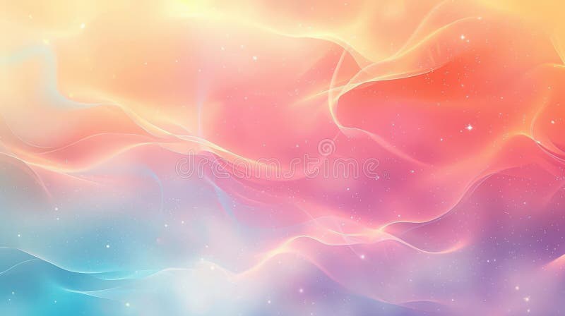 Abstract Colorful Background with Flowing, Ethereal Patterns and ...