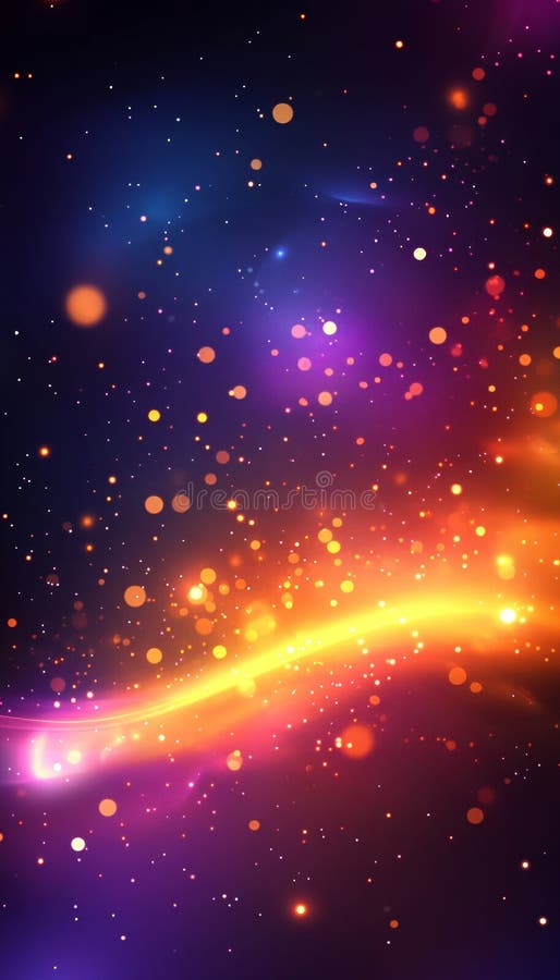 Abstract Colorful Background, Galaxy with Stars, Nebula and Space Dust ...