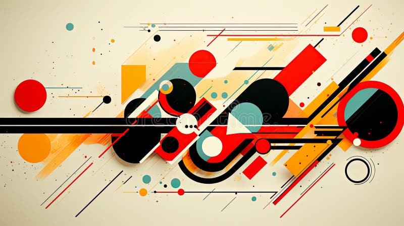 Abstract Colorful Background with Geometric Elements. Stock Image ...