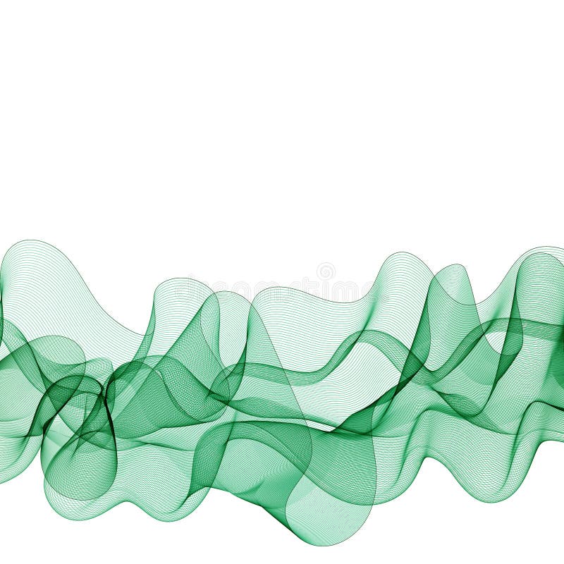 Abstract Colorful Background. Green Wave. Vector Illustration. Eps 10 ...