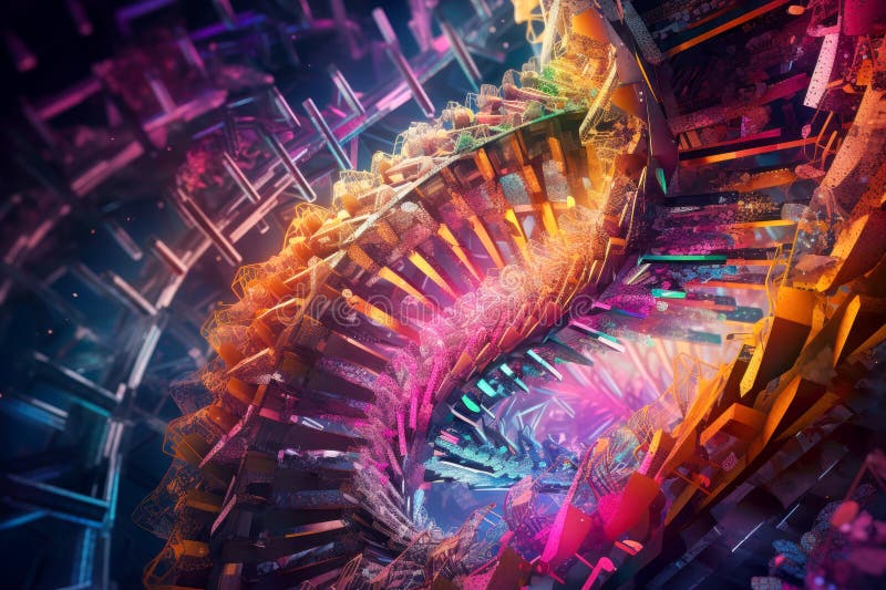 Abstract Colorful Background, Inspired by DNA Helix, Microbiology ...