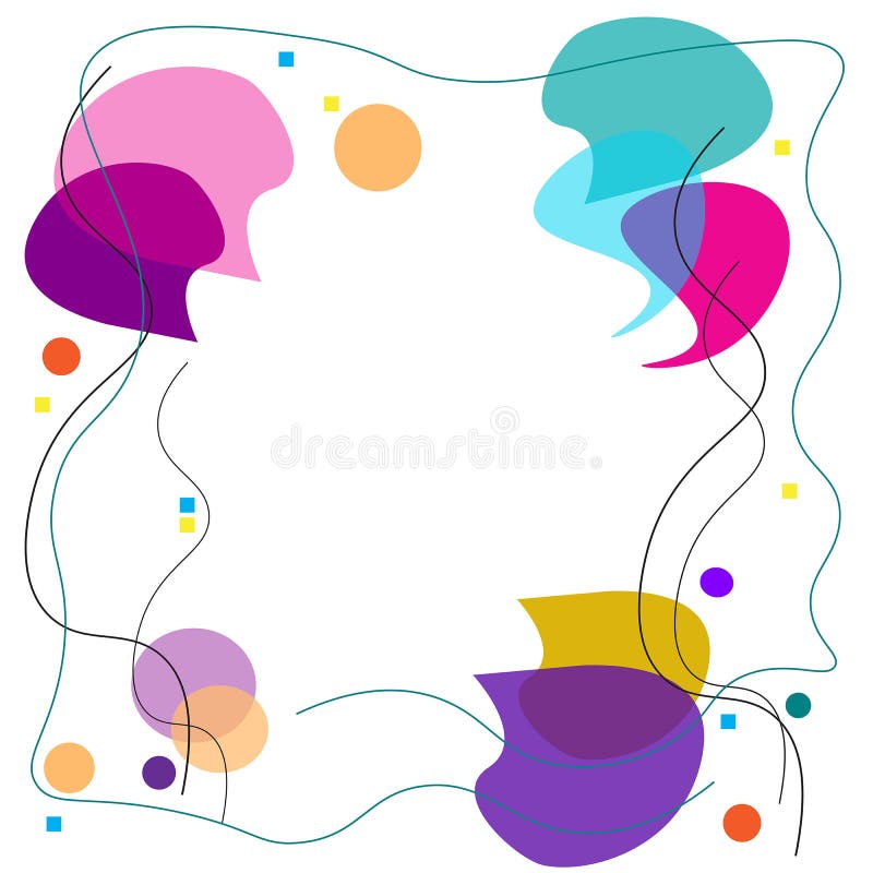 Abstract Colorful Background with Message Clouds Stock Vector ...