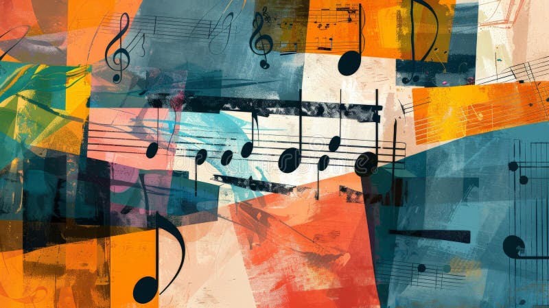 An Abstract, Colorful Background with a Mix of Bold Shapes and Subtle ...