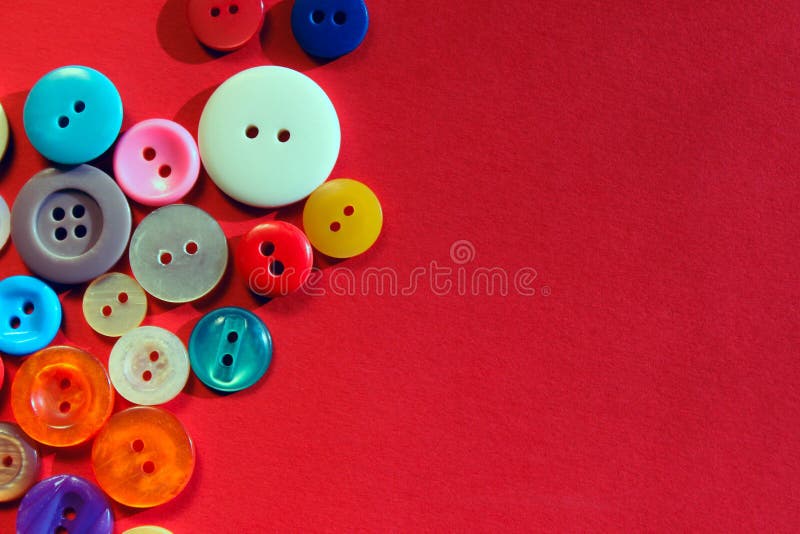 Abstract Colorful Background. Multi-colored Buttons Over Red Background ...
