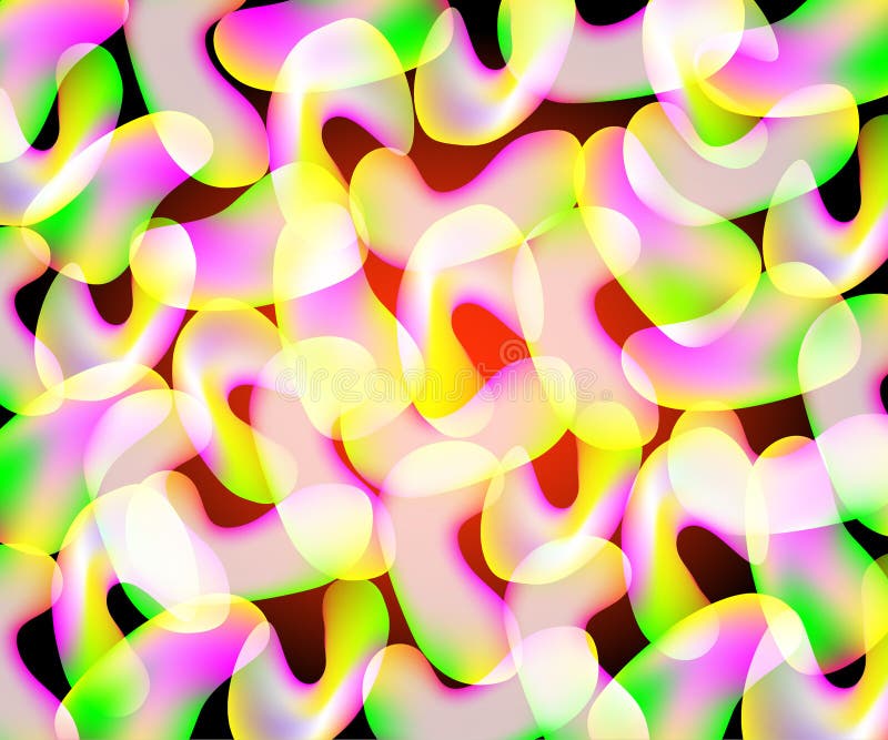 Abstract Colorful Background, Oval Multi-colored Shapes, Visual ...