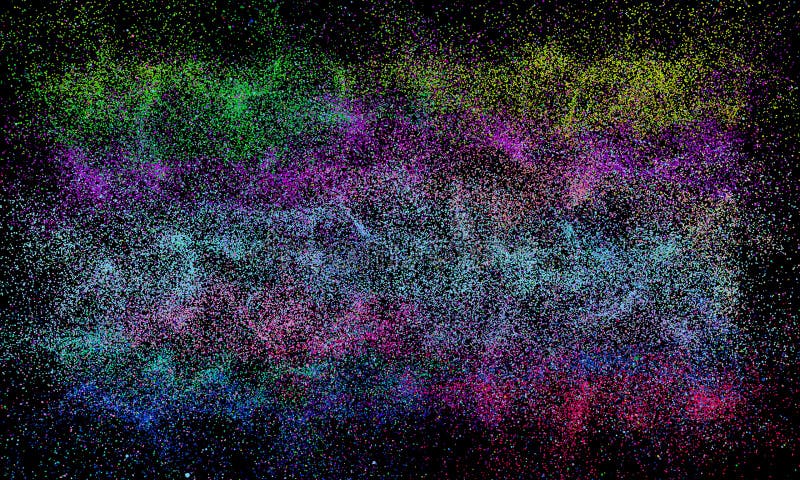 Abstract Colorful Background of Particles. 3D Rendering Stock ...