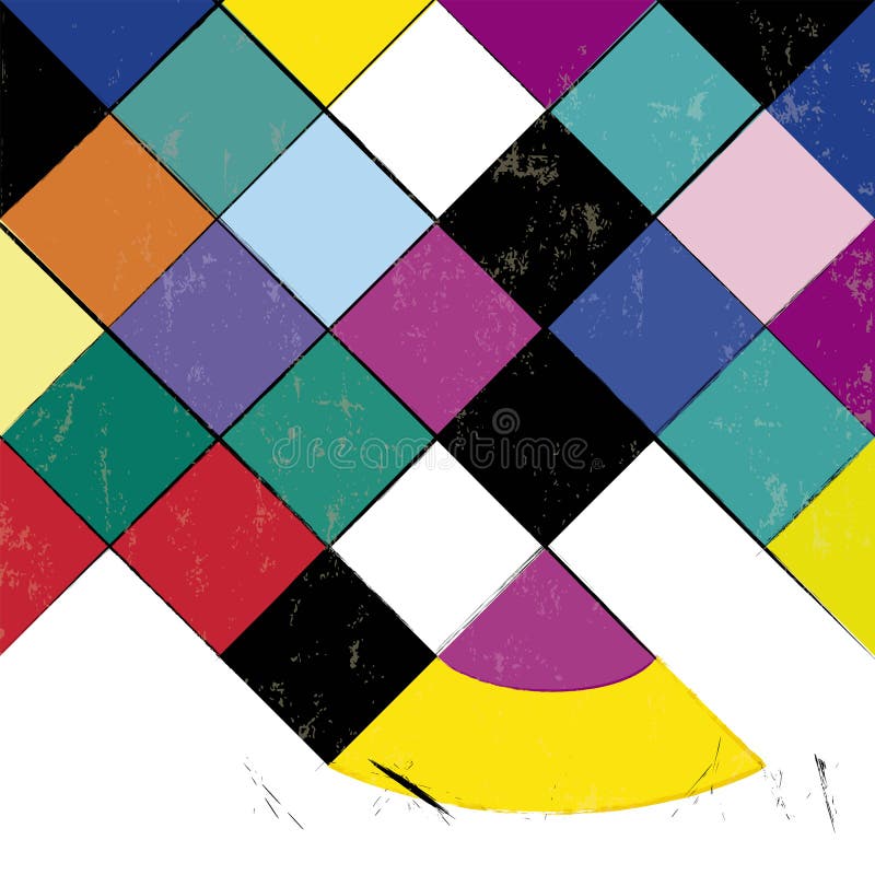 Abstract Colorful Background Pattern, with Squares, Lines, Paint ...