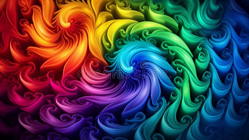Abstract Colorful Background with Smooth Lines in Rainbow Colors, Stock ...