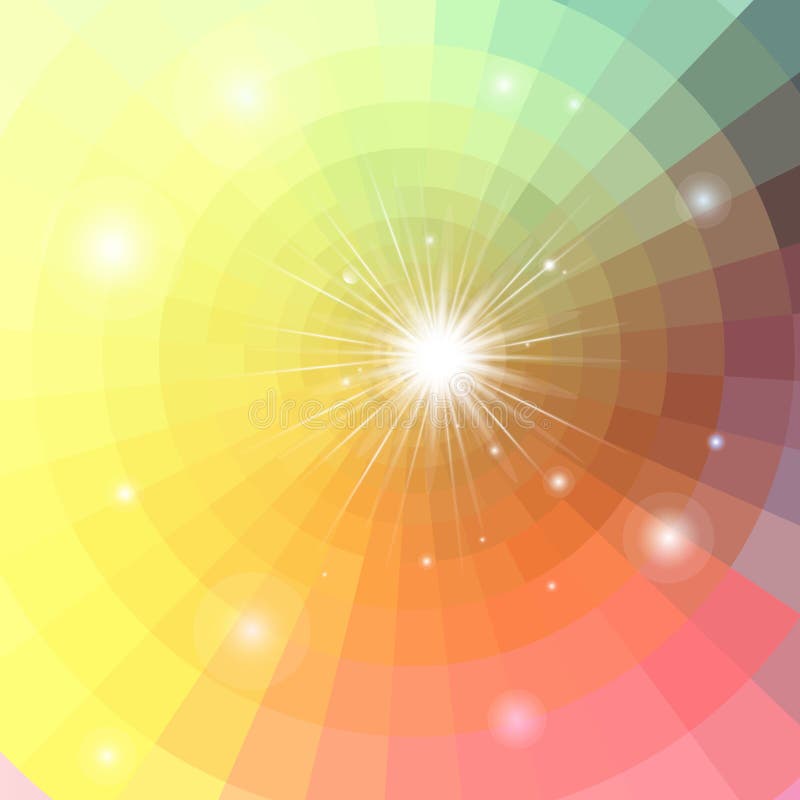 Abstract Colorful Background with Sun Stock Vector - Illustration of ...