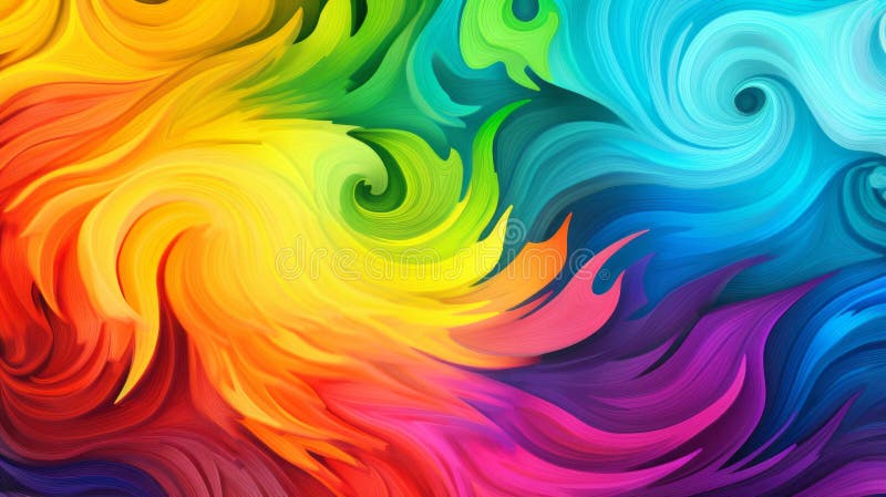 Abstract Colorful Background with Swirls of Paint in Rainbow Colors ... Abstract Colorful Background with Swirls of Paint in Rainbow Colors ...
