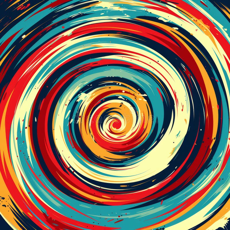 Abstract Colorful Background with Swirls and Spirals, Seamless Loop ...