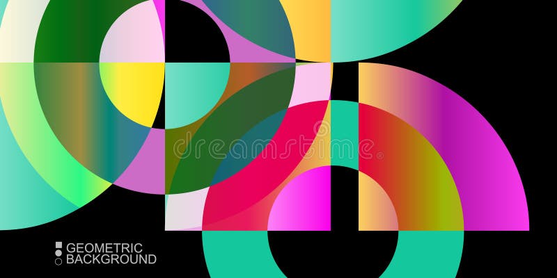 Geometric Colorful Abstract Shaped Background Stock Vector ...