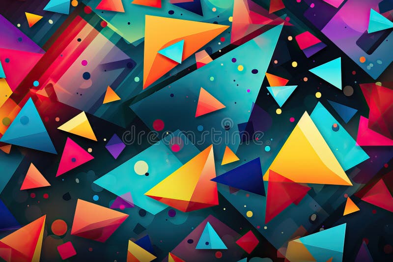 Abstract Colorful Background with Triangles and Rounds Stock Image ... Abstract Colorful Background with Triangles and Rounds Stock Image ...
