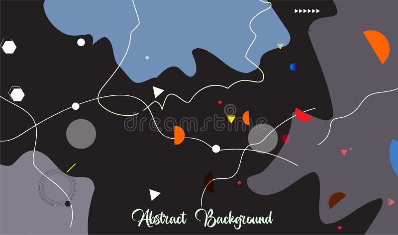 Abstract Colorful Background with Various Hand-drawn Elements in the ...