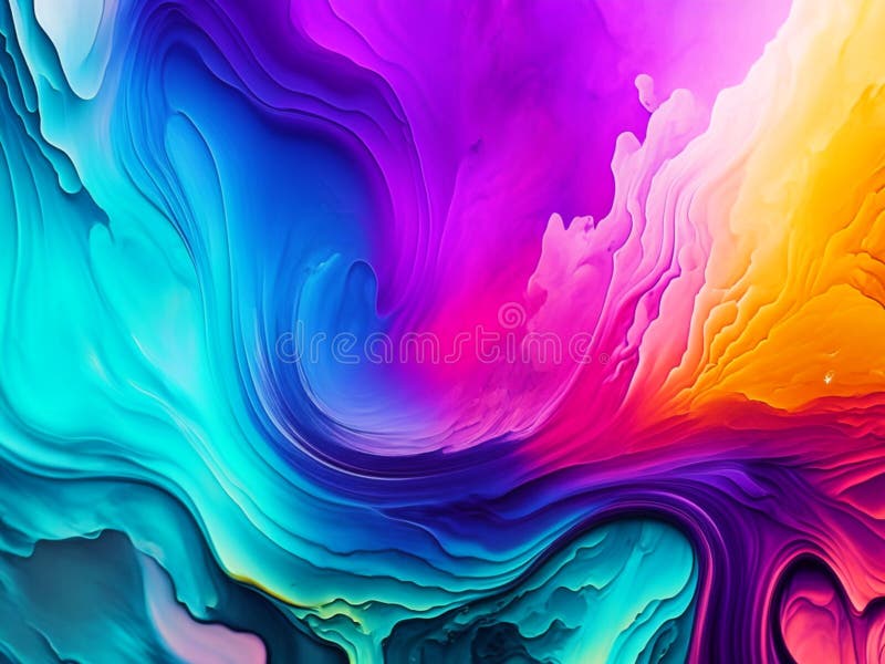 Abstract Colorful Background Wallpaper. Mixing Acrylic Paints. Stock ...