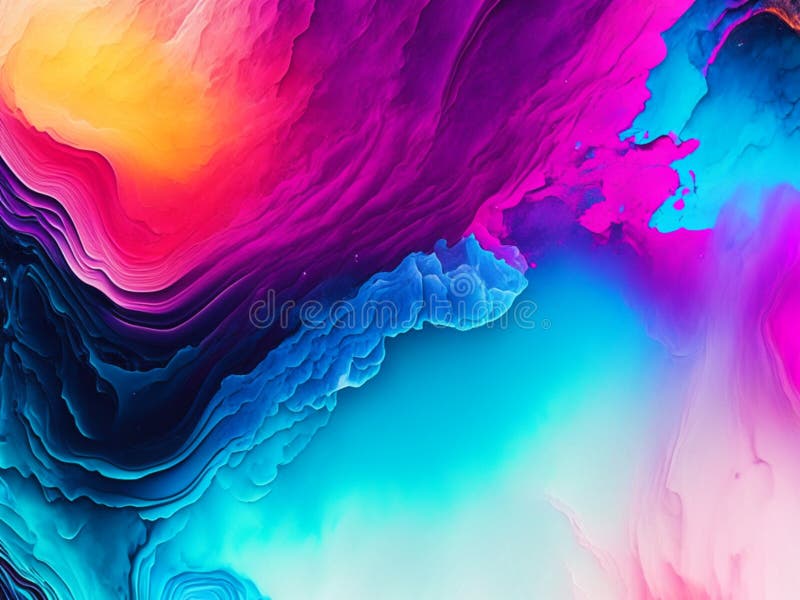 Abstract Colorful Background Wallpaper. Mixing Acrylic Paints. Stock ...