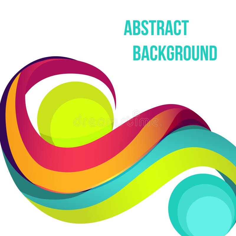 Abstract Colorful Rainbow Curve Background Design Stock Vector