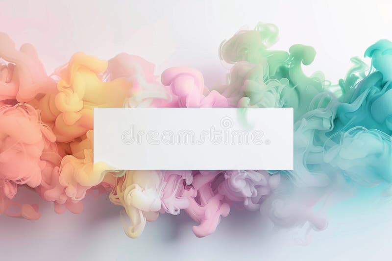Abstract Colorful Background with White Rectangular Label for Copy ...