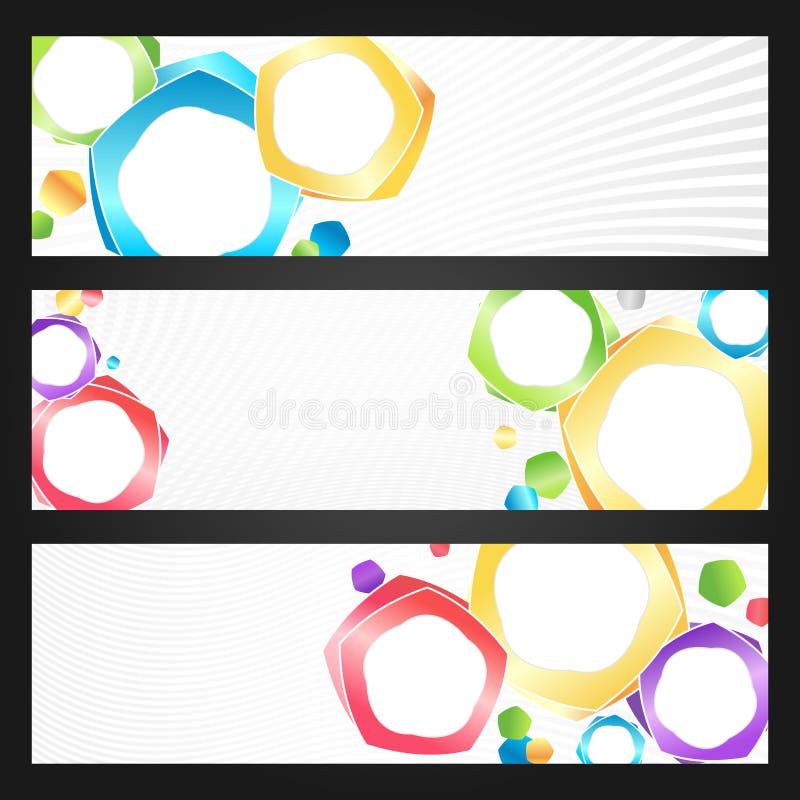 Abstract Colorful Banners Set Stock Vector - Illustration of colorful ...