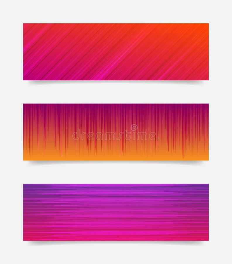 Colorful Dynamic Flow Lines Banners Template. Stock Vector ...