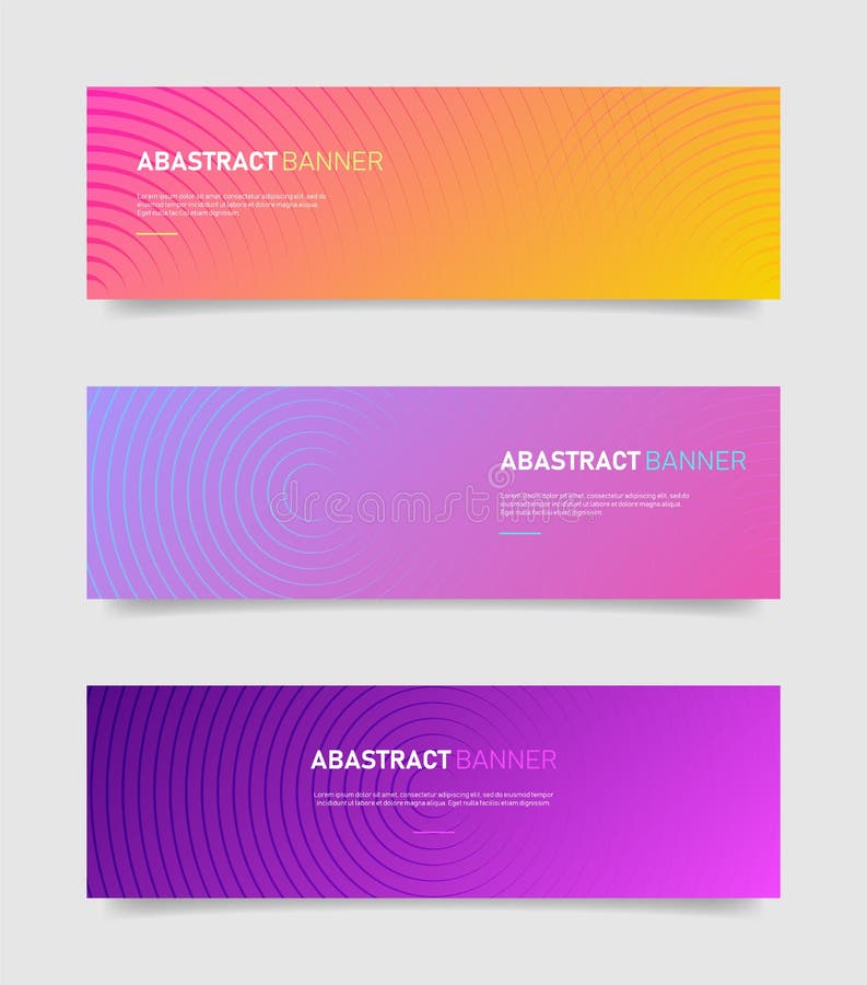 Abstract Colorful Line Design Banners Template. Stock Vector ...