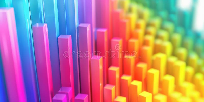 Abstract Colorful Bars Forming a Rainbow Gradient Background Stock ...