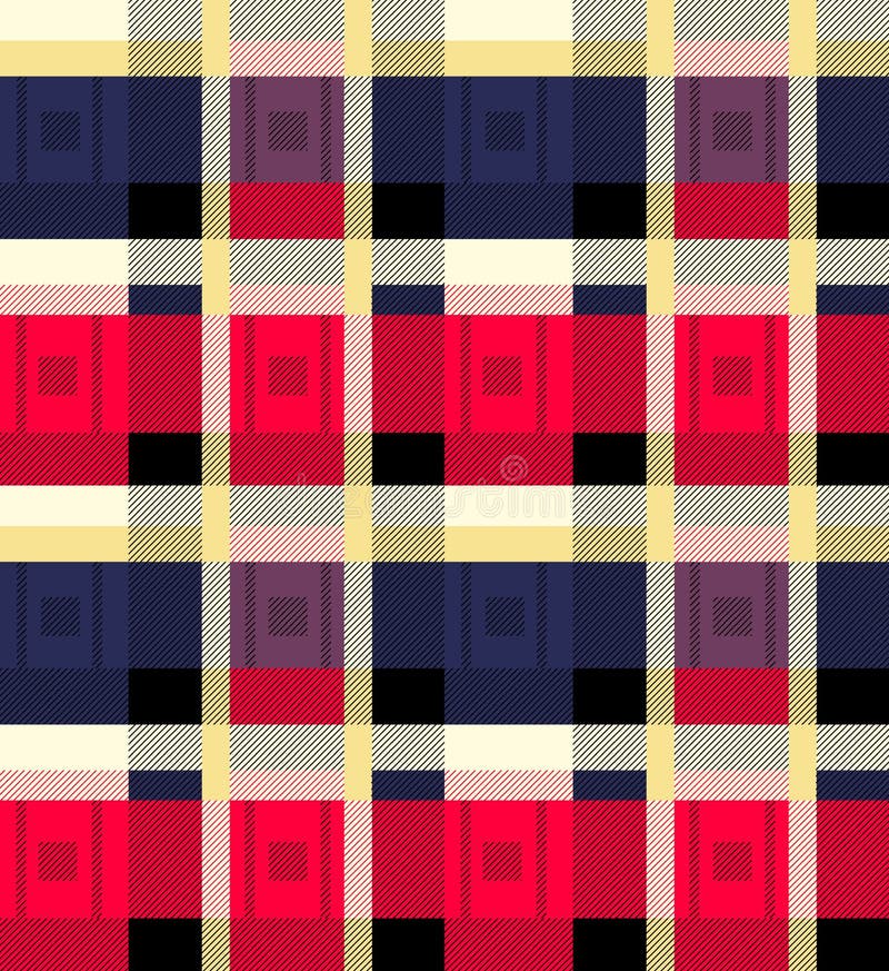 Abstract Colorful Block Print Pattern Stock Illustration - Illustration ...