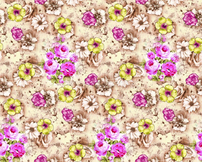 Abstract Colorful Block Print Pattern Stock Image - Image of decorative ...