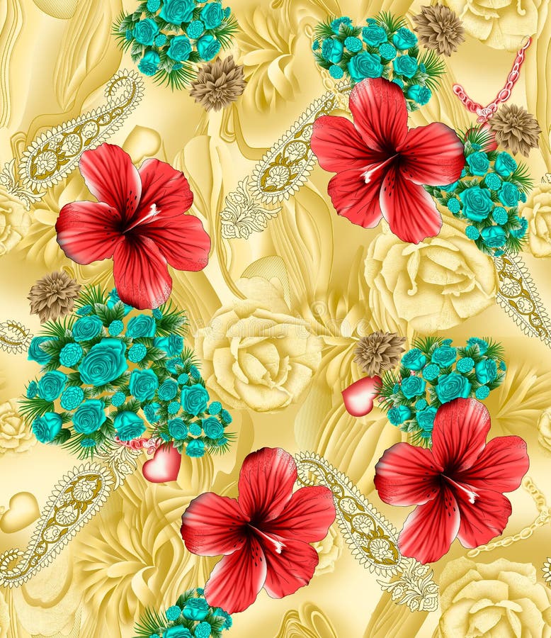 Abstract Colorful Block Print Pattern Stock Illustration - Illustration ...