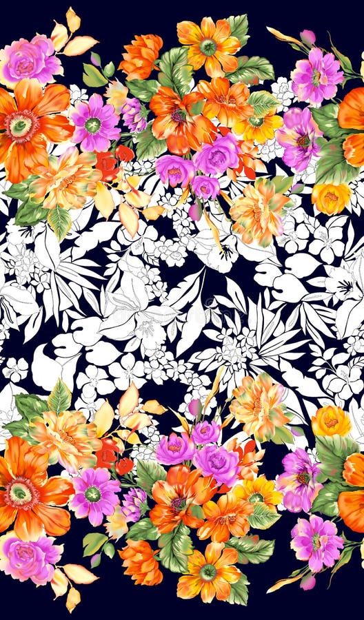 Abstract Colorful Block Print Pattern Stock Illustration - Illustration ...