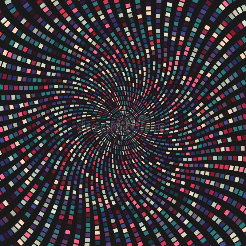 Abstract Colorful Blocks Vortex Art Design Background Stock Vector ...