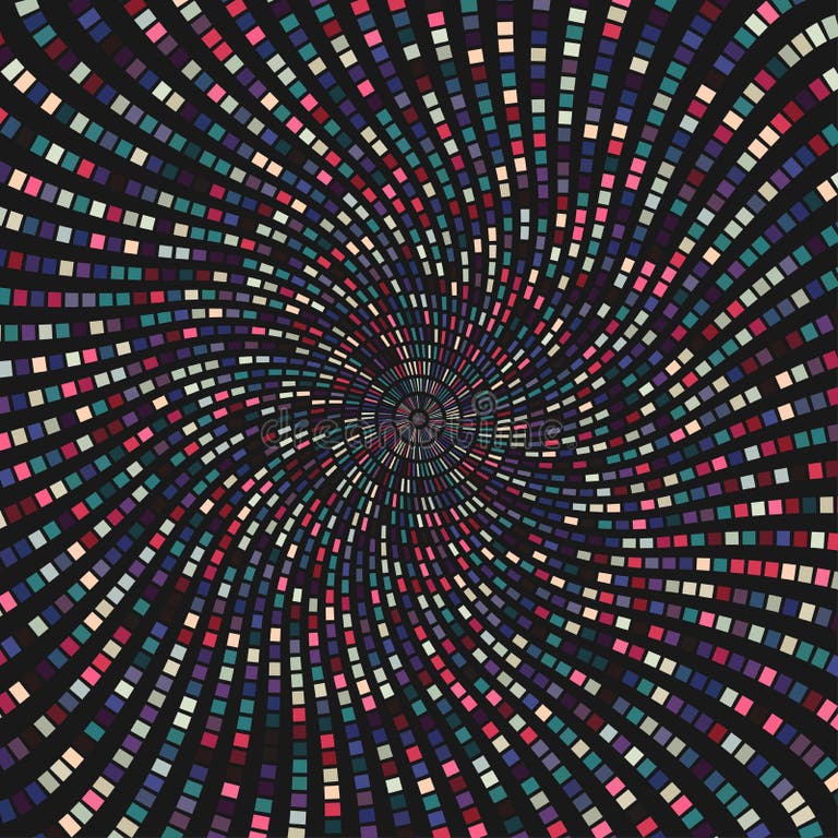 Abstract Colorful Blocks Vortex Art Design Background Stock Vector ...