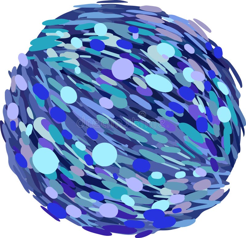 Abstract Colorful Blue Ball Stock Vector - Illustration of bright ...