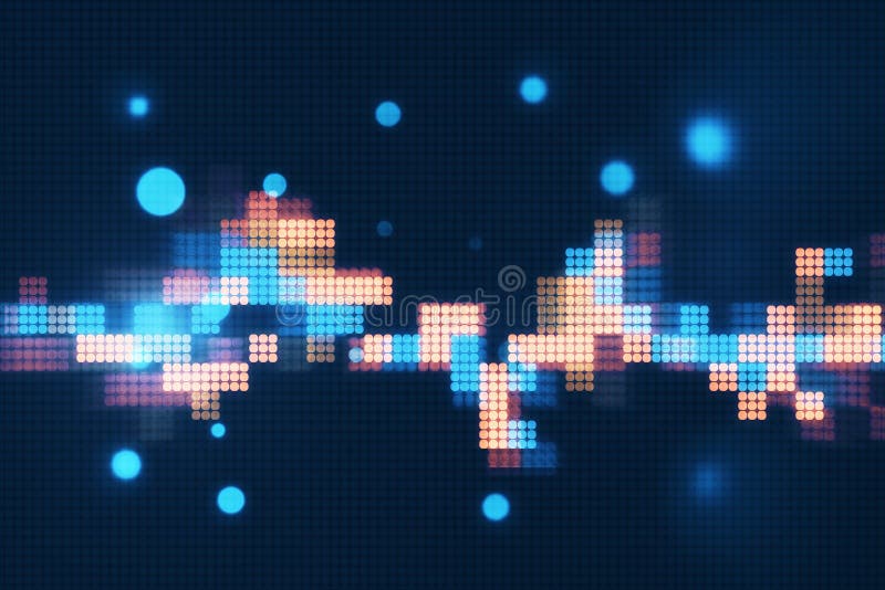 Abstract Colorful Blurry Pixel Blocks Backdrop. Bg and Technology ...