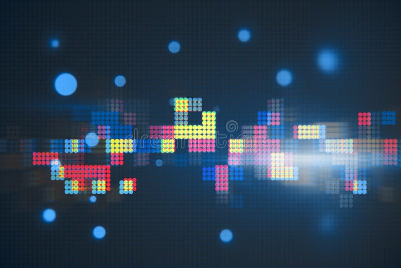 Abstract Colorful Blurry Pixel Blocks Texture Stock Illustrations – 13 ...