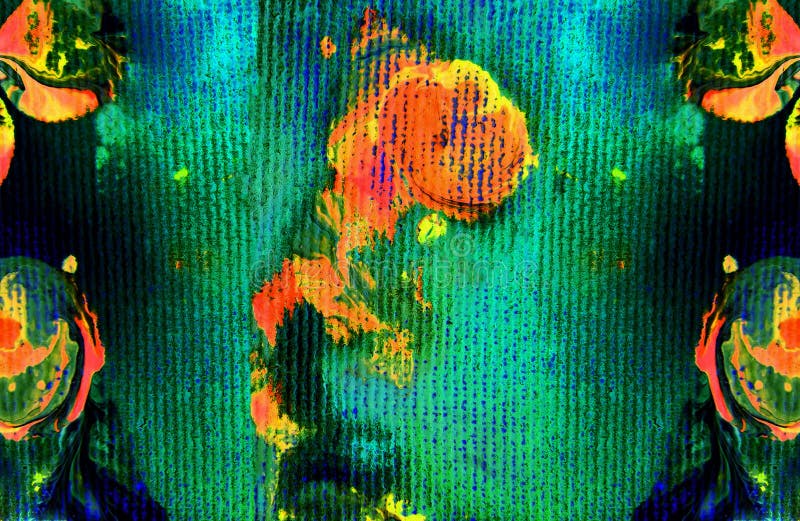 Abstract Colorful Boho Background. Hand-painted Watercolor Texture ...