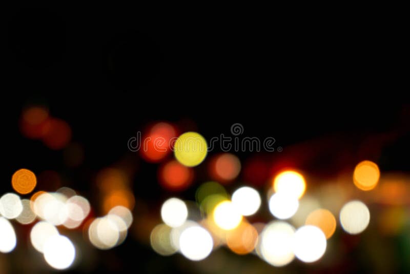 Abstract Colorful Bokeh and Blurred Reflection Lighting on Black ...