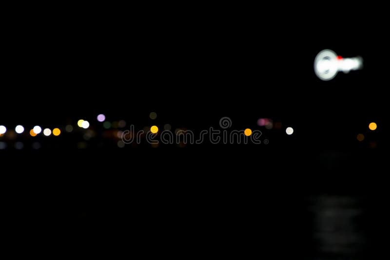 Abstract Colorful Bokeh Light Effects on the Night Black Background ...