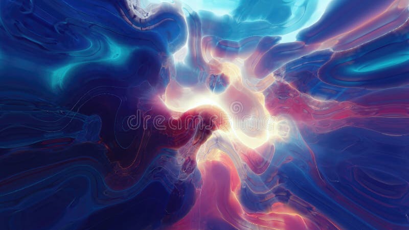Abstract Colorful Bright Glowing Background with Iridescent Waves of ...