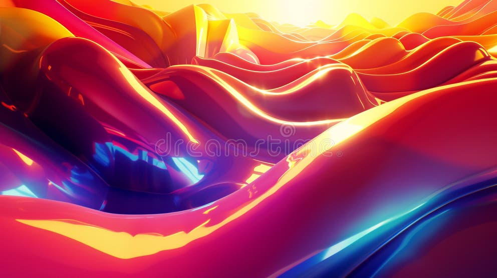 Abstract colorful waves stock illustration. Illustration of bright ...
