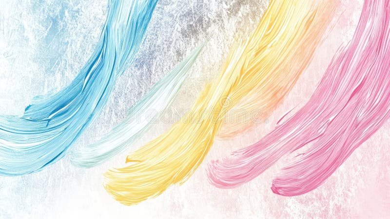 Abstract Pastel Swirls: Colorful Paint Strokes Background Stock ...