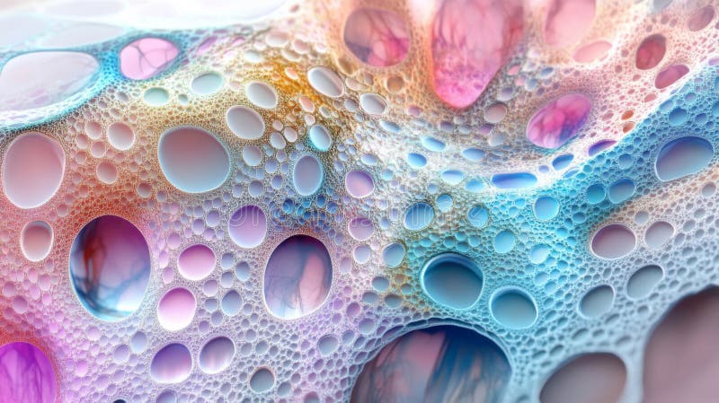 Abstract Colorful Bubble Pattern with Irregular Shapes Stock ...