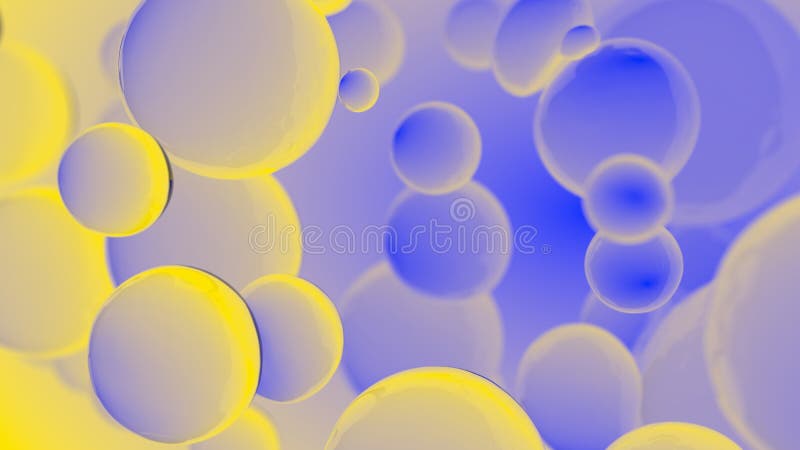 Abstract Colorful Bubbles. Blue and Yellow Gradient Background ...