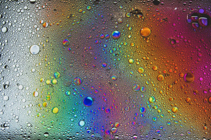 Abstract Colorful Bubbles. Freeze Motion of Color Dust Particles Splash ...