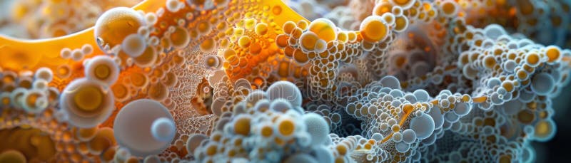 Abstract Colorful Bubbles and Organic Shapes Stock Illustration ...