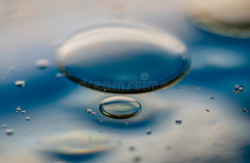 Abstract Colorful Bubbles. Soft Background with Blue Tones Selective ...