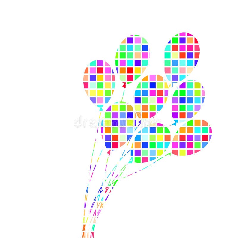 Abstract Colorful Bunch of Ballons Vector Stock Vector - Illustration ...