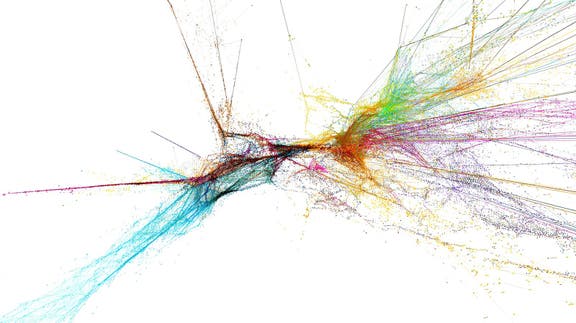 Abstract Colorful Burst: Dynamic Particle Trails and Lines. Perfect for ...