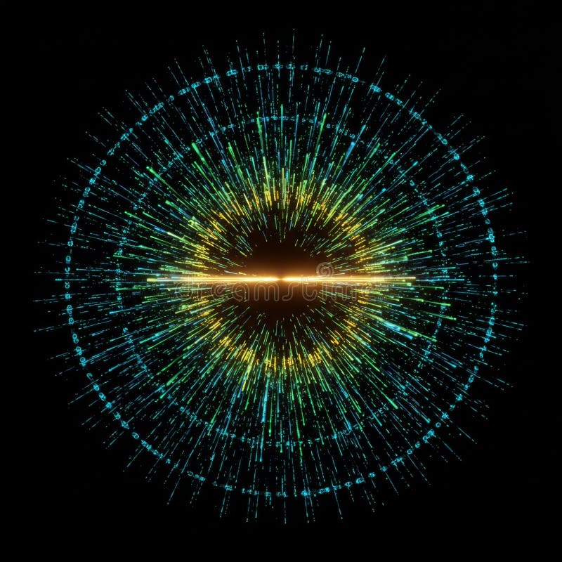 Abstract Colorful Burst of Light and Energy Stock Illustration ...